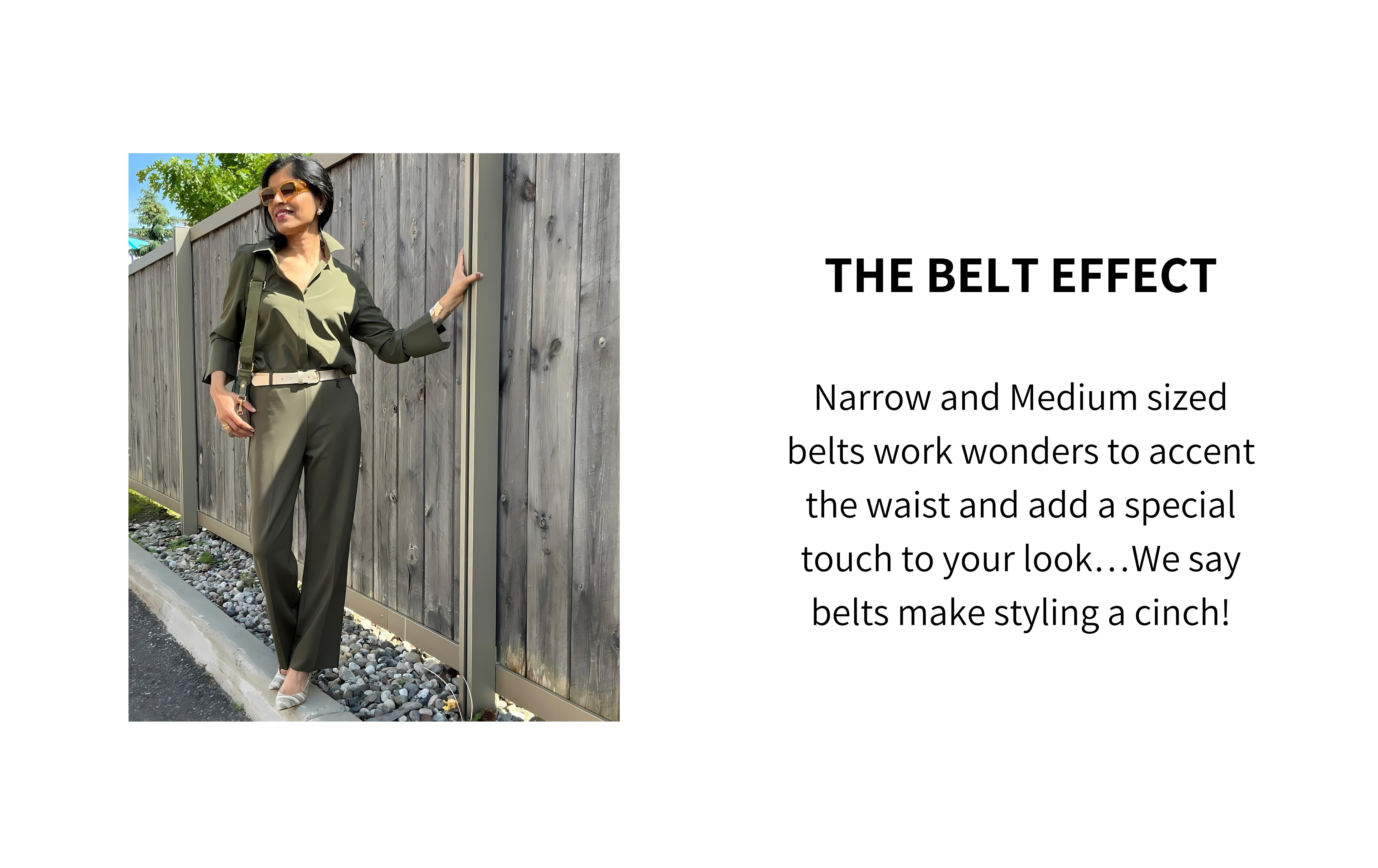 All About Belts - How Narrow and Medium size belts accent your silhoue ...