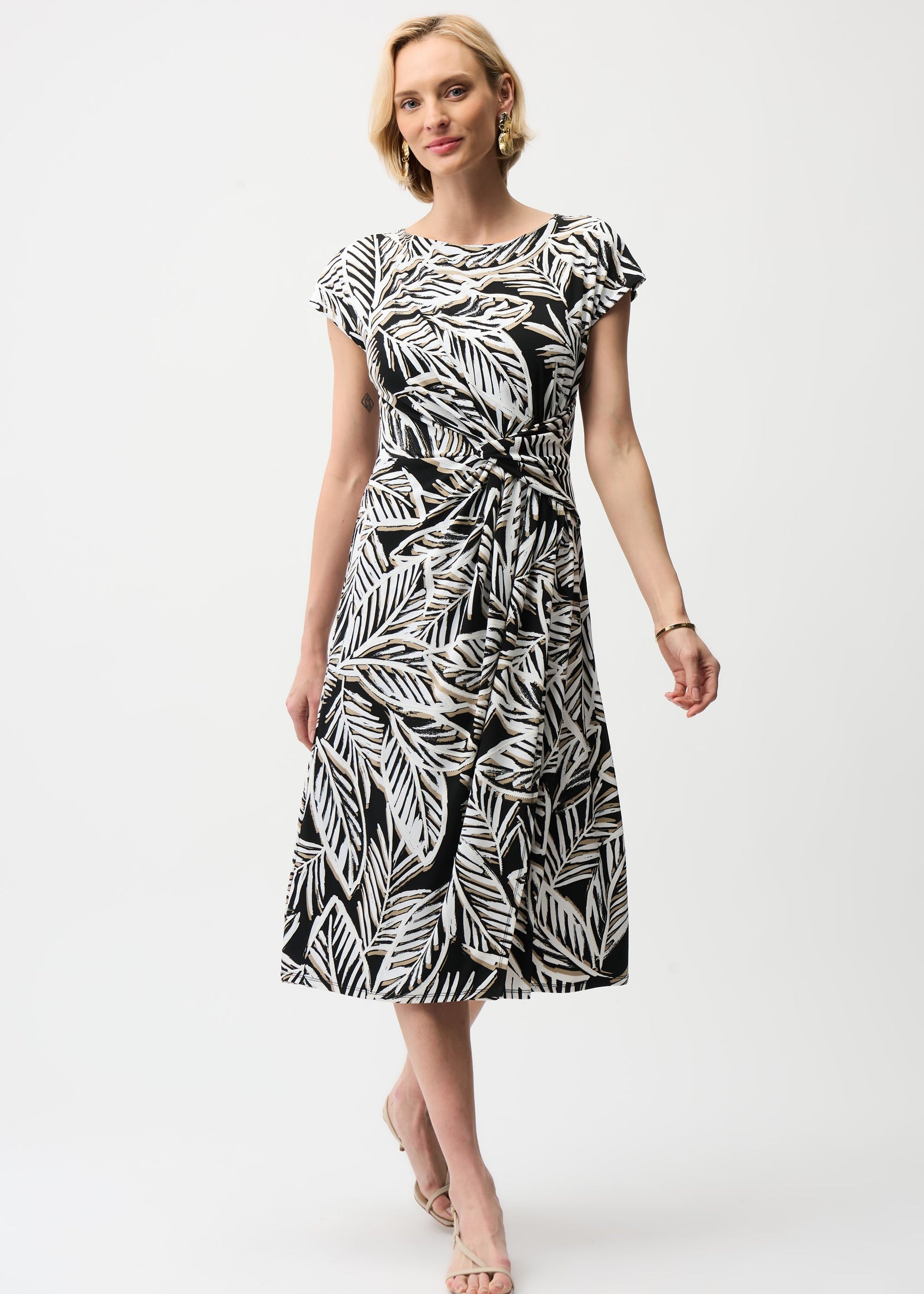Joseph Ribkoff - Silky Knit Tropical Print Flare Dress – Shepherd's ...