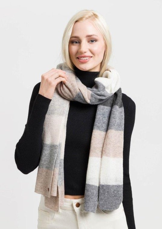 V Fraas - Oversized Multi Knit Stripe Scarf – Shepherd's Fashions